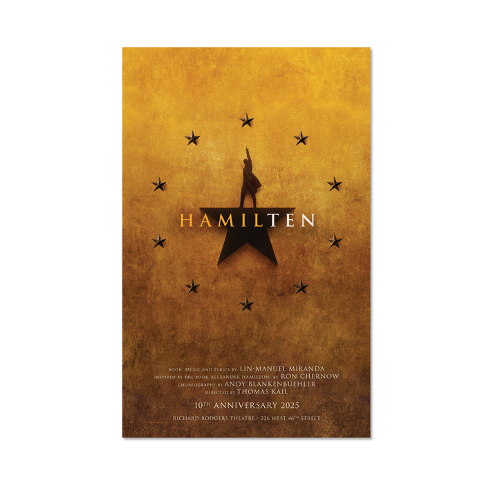 HAMILTON 10 Year Windowcard – Broadway Merchandise Shop by Creative Goods